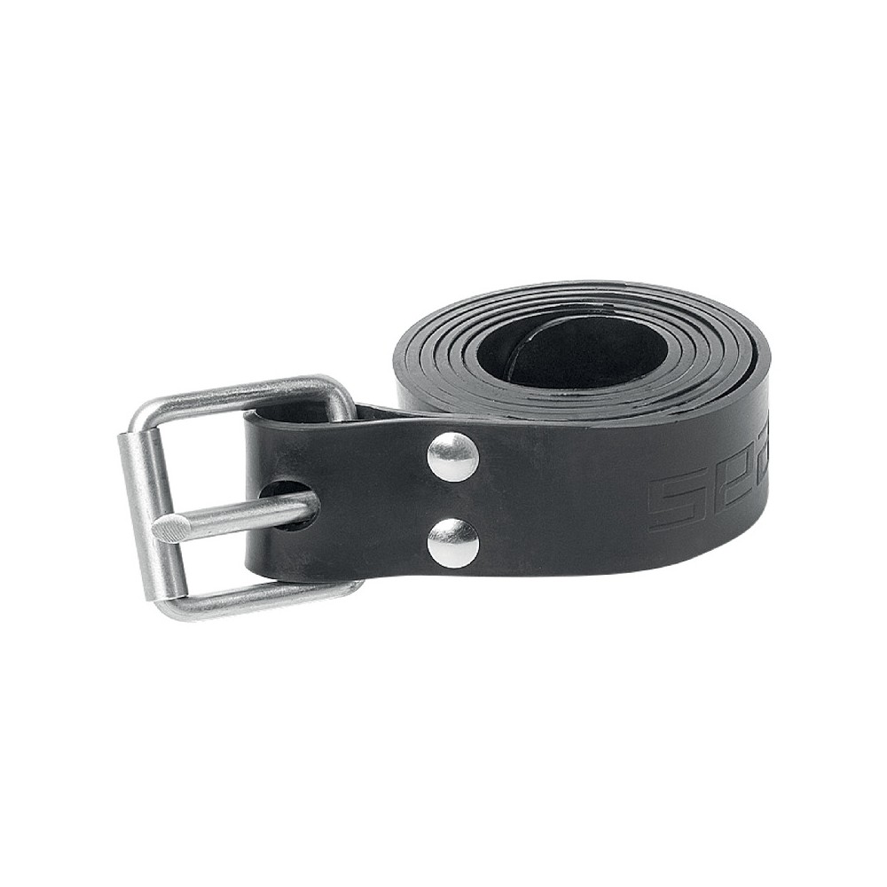 Marsigliese rubber dive belt with stainless steel buckle - Seac Color Black